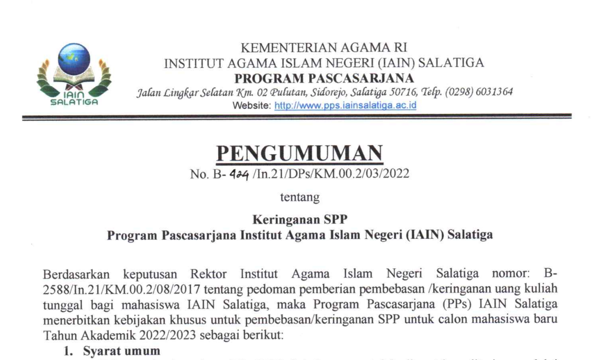 S2 Pendidikan Guru Madrasah Ibtidaiyah (PGMI) – Pascasarjana UIN Salatiga
